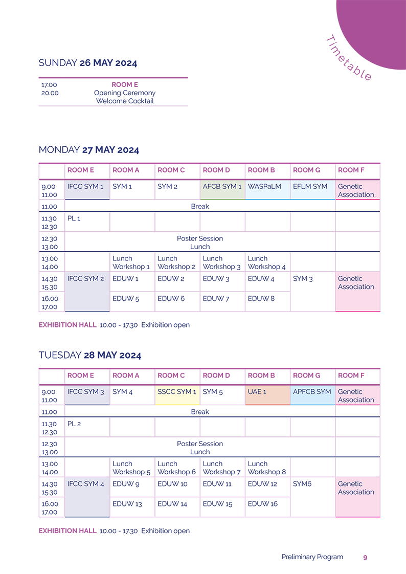 Program – IFCC WorldLab 2024